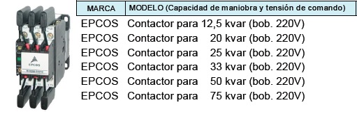 Contactores EPCOS